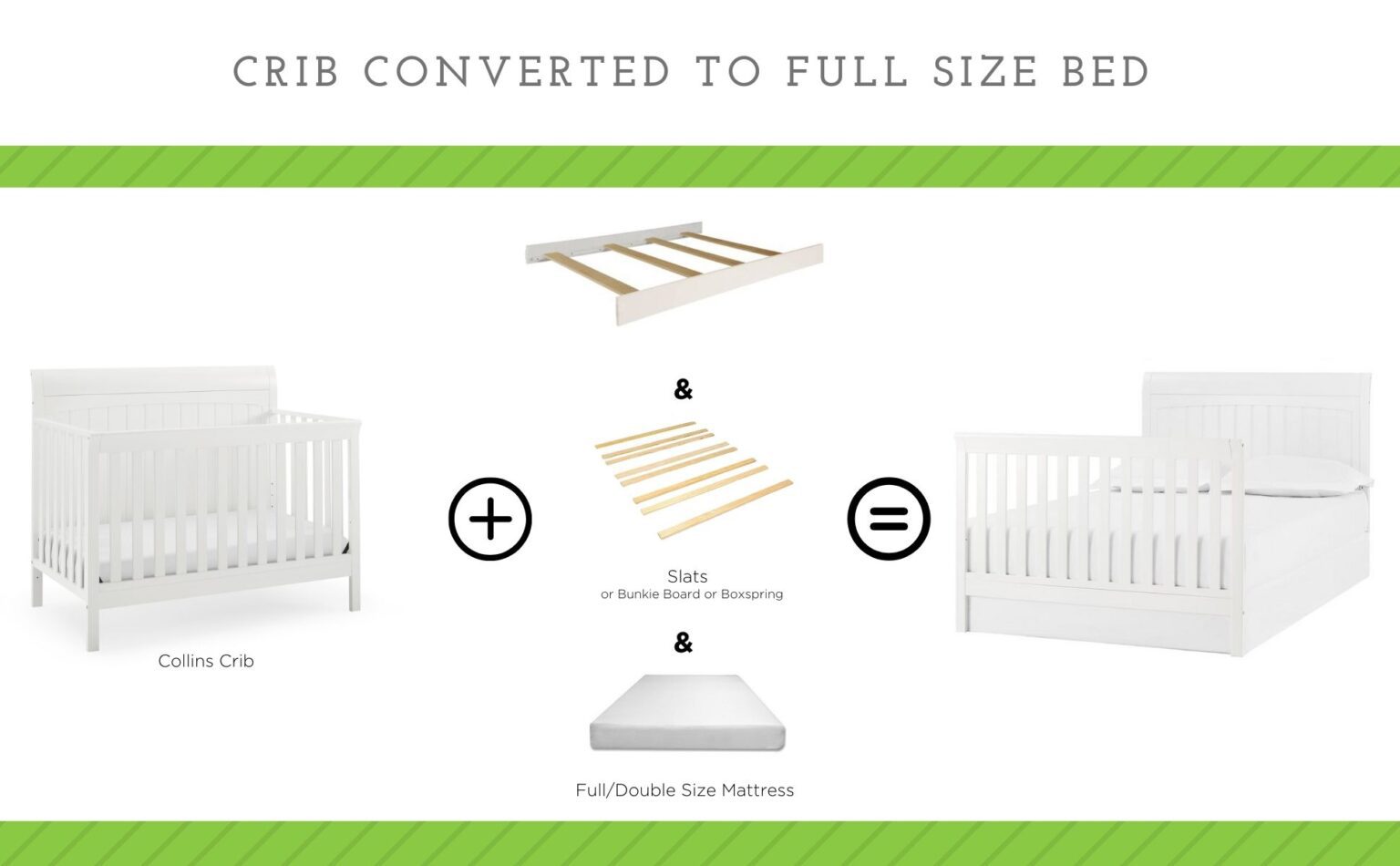 Baby Relax Cribs by Dorel Living Full Size Conversion Kit Rails on Sale